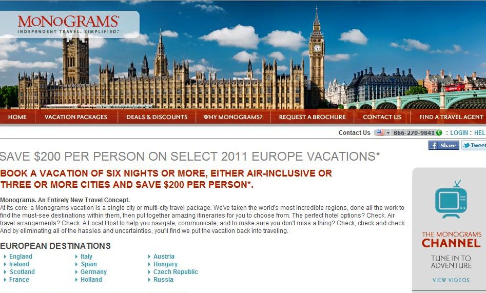 Save $200 Per Person on Select Monograms European Vacations Booked ...