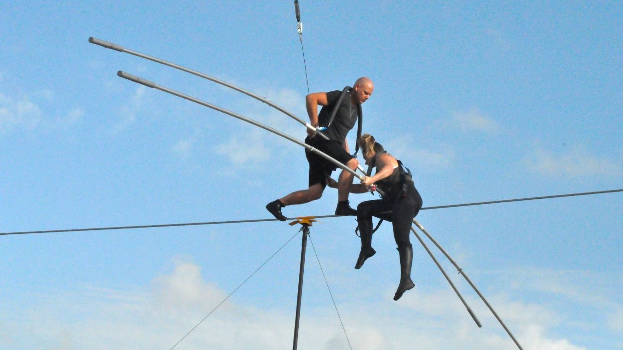 Nik and Lijana Wallenda Trained in Sarasota for ABC's Highwire Live in ...